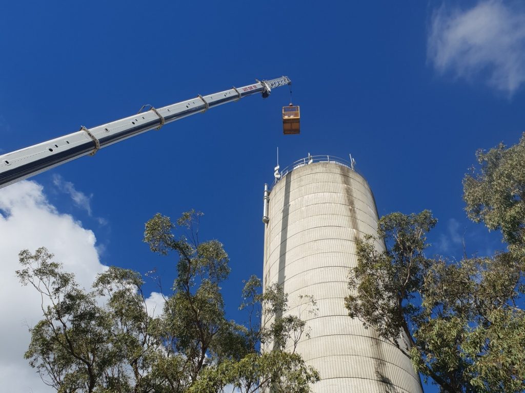 Davit Arm on Reservoir Tower | BDR Stainless