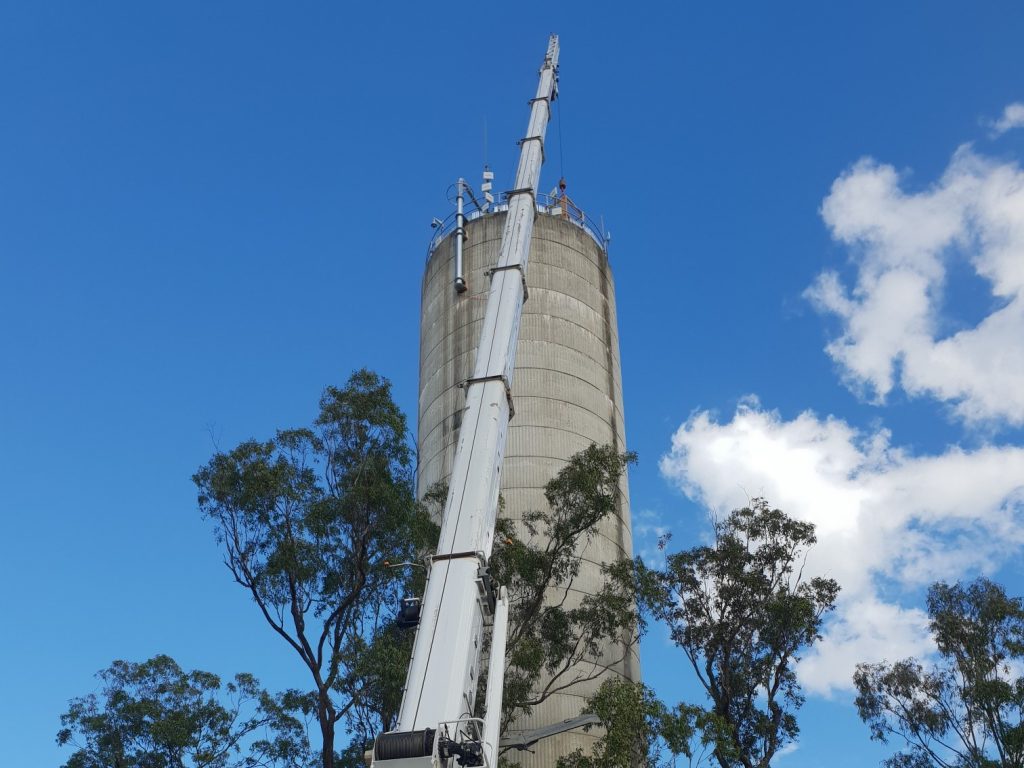 Davit Arm on Reservoir Tower | BDR Stainless